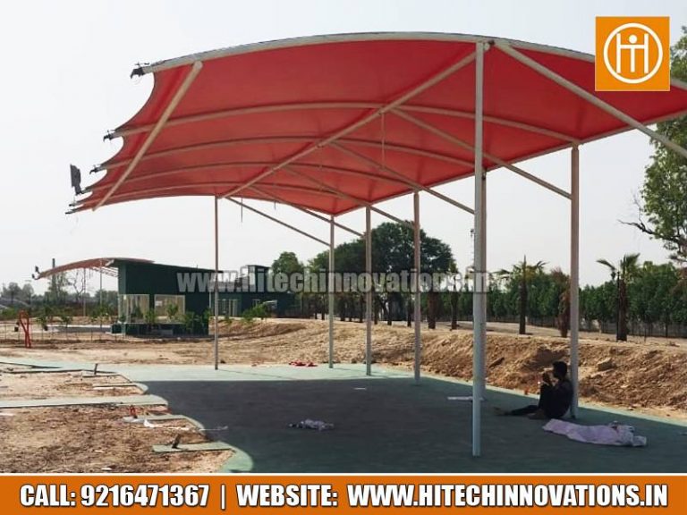 Tensile Canopy Structure for Car Parking Entrance Gate - Chandigarh ...