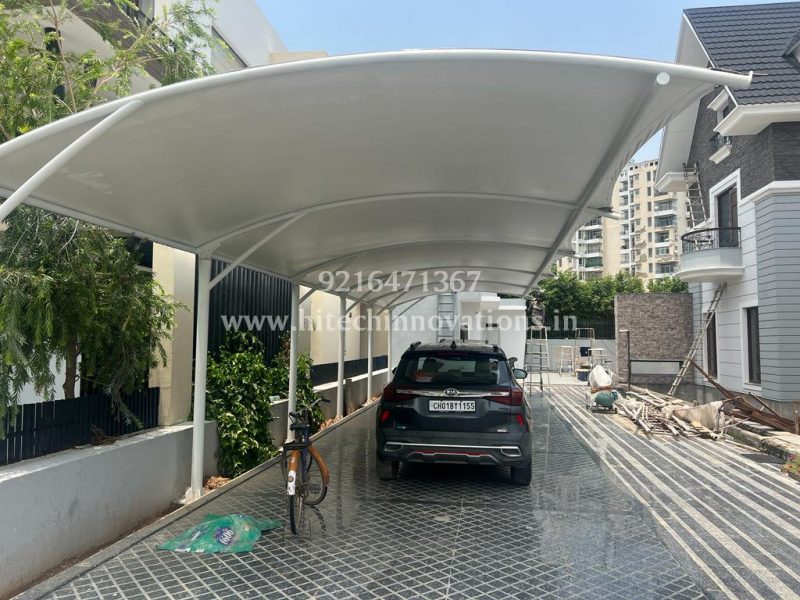 Tensile Car Parking Shed for Multiple Cars in Aerocity Mohali ...