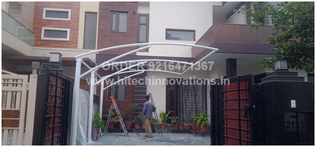 Tensile Structure Car Parking - Ludhiana Chandigarh Kharar Trident Aerocity | Hitech Innovations