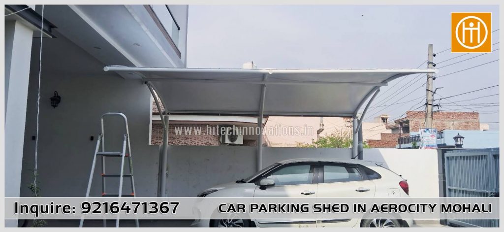 Beautiful Tensile Car Parking Shed Commissioned in Aerocity | Hitech ...